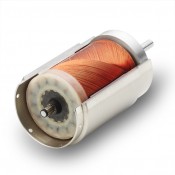 Coreless motor with cutaway